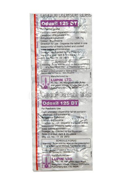 Odoxil DT 125mg Tablet 10'S : Price, Uses, Side Effects | Netmeds