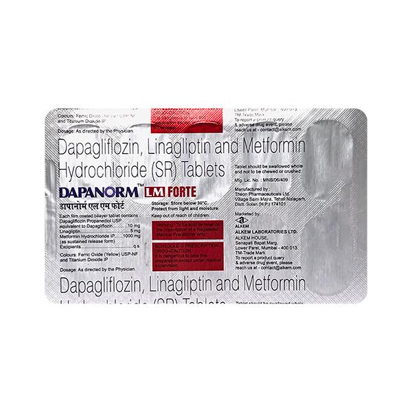 Buy DAPANORM LM FORTE Tablet 10's Online | Netmeds