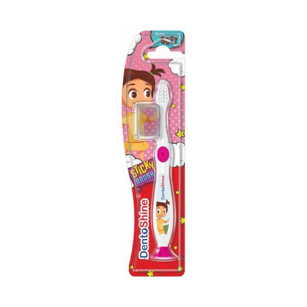 Buy Dentoshine Sticky Toothbrush for Kids Pink 100 gm Online at Best ...