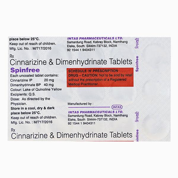 SPINFREE Tablet 15's Price, Uses, Side effects, Substitutes | Netmeds