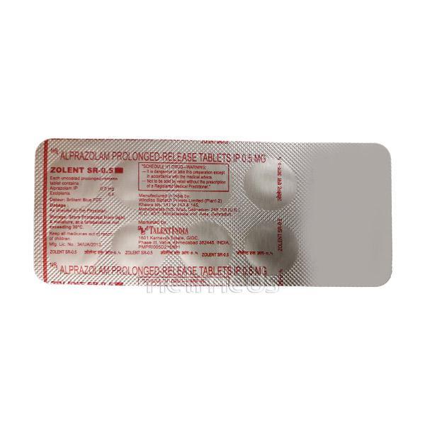 Zolent SR 0.5mg Tablet 10'S - Price, Uses, Side Effects, and ...