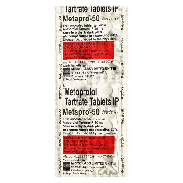 Metapro 50mg Tablet 10'S : Price, Uses, Side Effects | Netmeds
