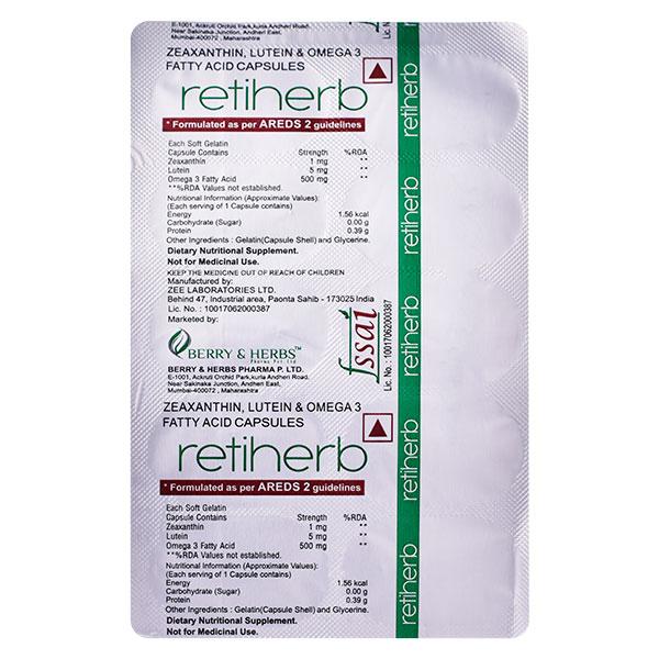 RETIHERB Capsule 10's Price, Uses, Side effects, Substitutes | Netmeds