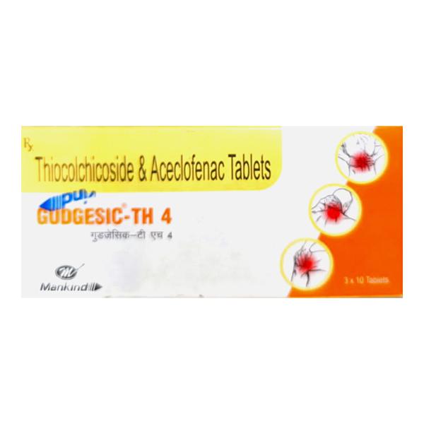 Gudgesic TH 4mg Tablet 10'S : Uses, Side Effects, Price | Netmeds