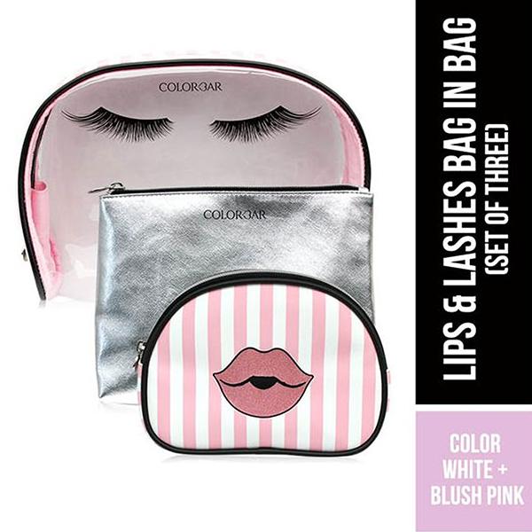 Buy Colorbar Lips & Lashes Bag In Bag(Set Of Three) - White + Blush ...