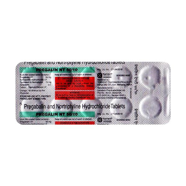 PREGALIN NT 50/10 Tablet 10's Price, Uses, Side effects, Substitutes ...