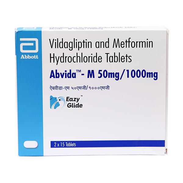 ABVIDA M 50/1000mg Tablet 15's : Price, Uses, Side Effects | Netmeds