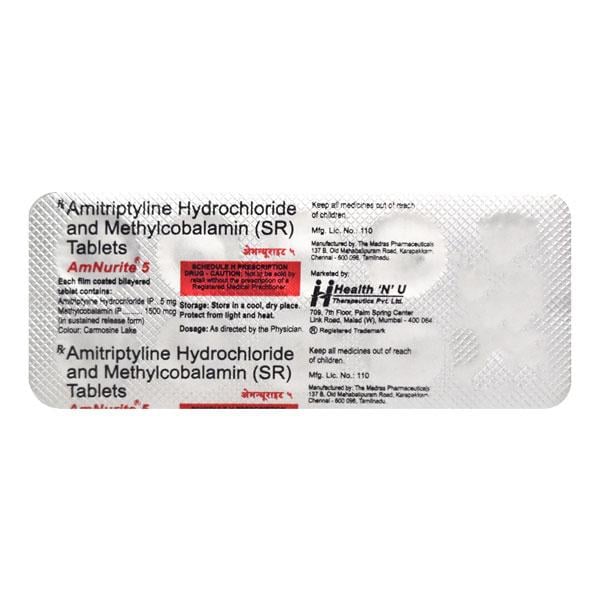 Buy Amnurite 5mg Tablet 10'S Online at Upto 25% OFF | Netmeds
