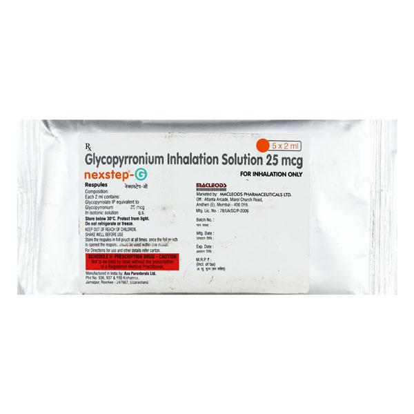 NEXSTEP G Respules 5x2ml Price, Uses, Side effects, Substitutes | Netmeds