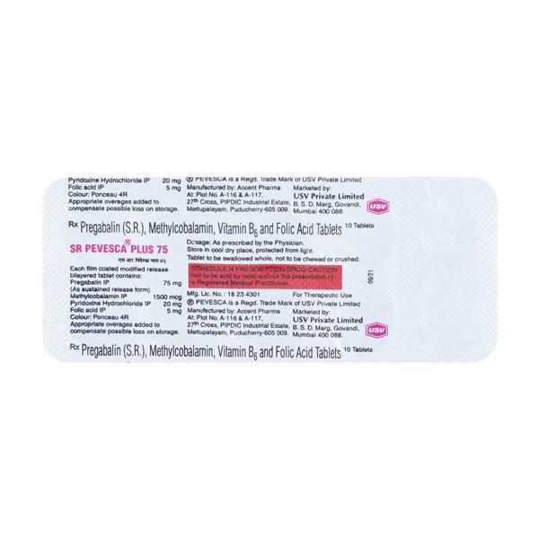 Buy Pevesca Plus SR 75mg Tablet 10'S Online at Upto 25% OFF | Netmeds
