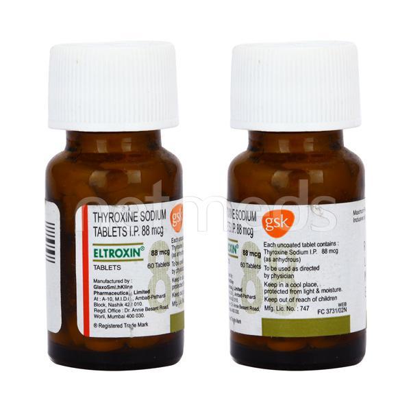 Eltroxin 88Mcg Tablet 60'S Price, Uses, Side effects, Substitutes | Netmeds