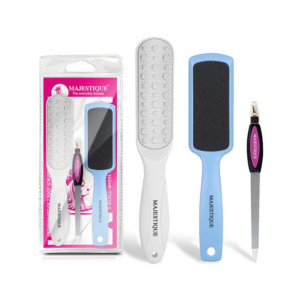 Buy Majestique Large Double-Sided Foot Scrubber Set with Nail Filer ...