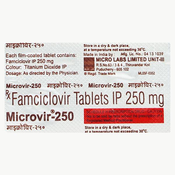 Microvir 250mg Tablet 3'S Price, Uses, Side effects, Substitutes | Netmeds