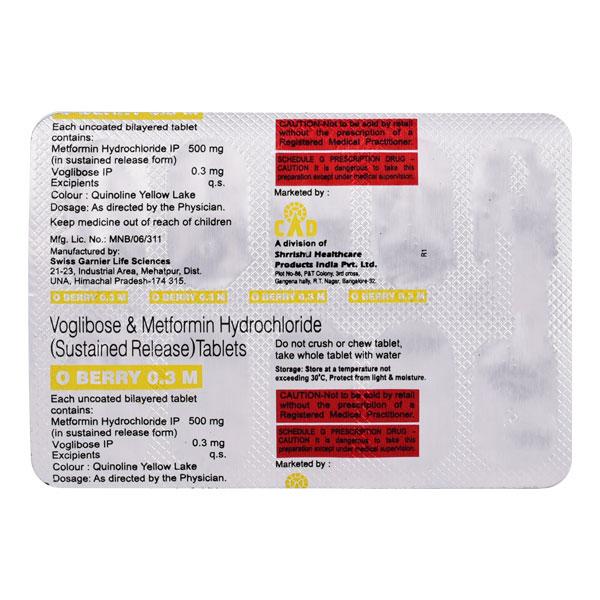 O Berry M 0.3mg Tablet 10'S : Price, Uses, Side Effects | Netmeds