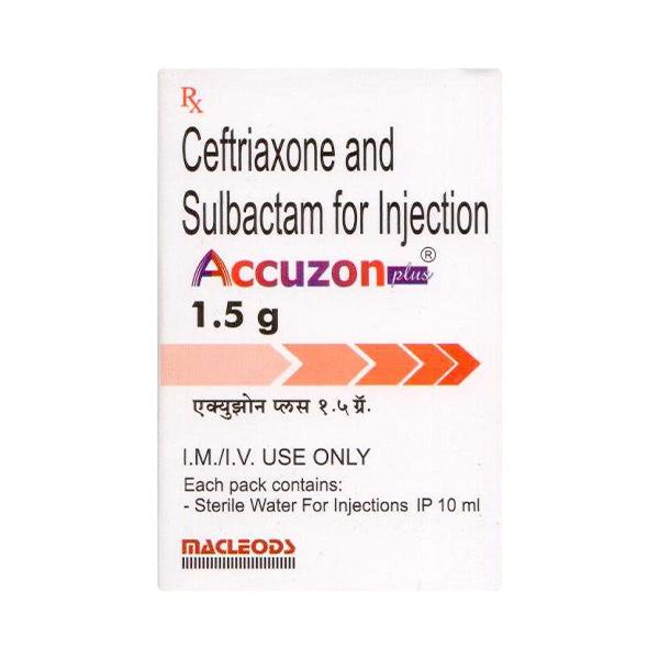 Accuzon Plus 1.5gm Injection 1'S : Price, Uses, Side Effects | Netmeds