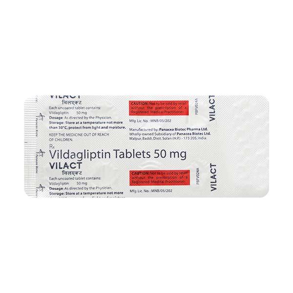 VILACT 50mg Tablet 10's : Price, Uses, Side Effects | Netmeds
