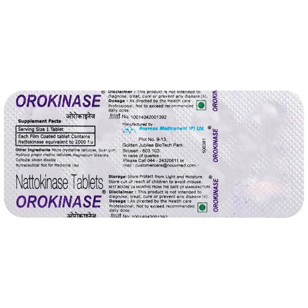 Orokinase Tablet 10'S Price, Uses, Side effects, Substitutes | Netmeds