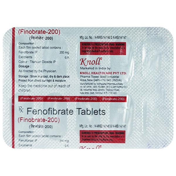 FINOBRATE 200 Tablet 10's Price, Uses, Side effects, Substitutes | Netmeds