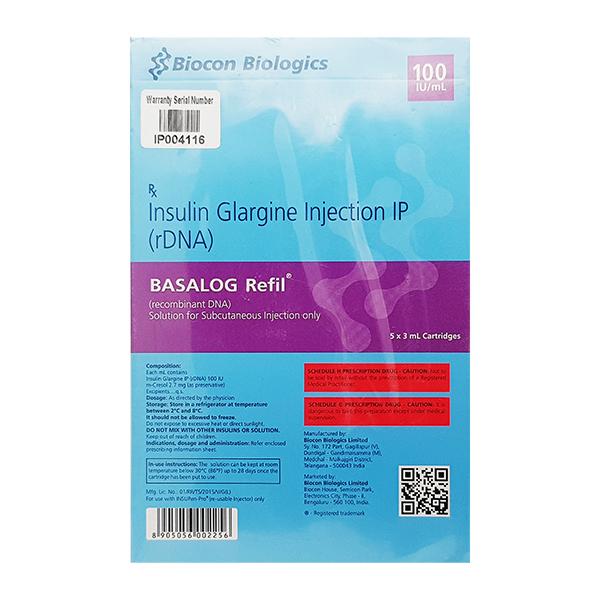 Basalog Refil Cartridge 1X3ml : Price, Uses, Side Effects | Netmeds