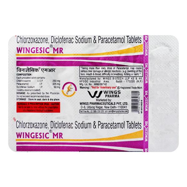 Buy WINGESIC MR Tablet 10's Online at Upto 25% OFF | Netmeds