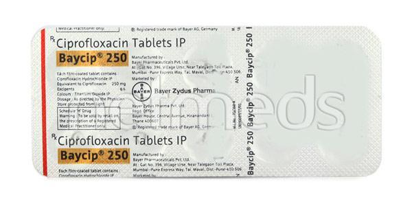 Baycip 250mg Tablet 10'S Price, Uses, Side effects, Substitutes | Netmeds