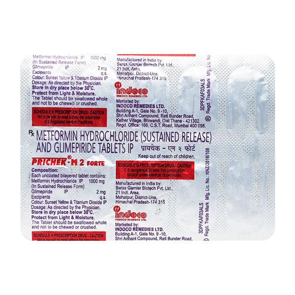 Prichek M2 Forte Tablet 10'S : Price, Uses, Side Effects | Netmeds