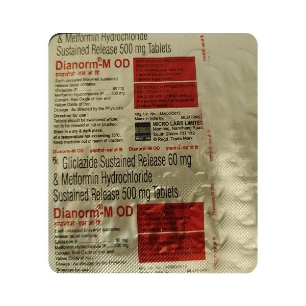 Buy DIANORM M OD Tablet 15's Online at Upto 25% OFF | Netmeds