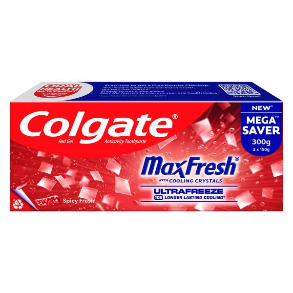 Colgate MaxFresh Anticavity Toothpaste Gel - Spicy Fresh 300 gm Online ...