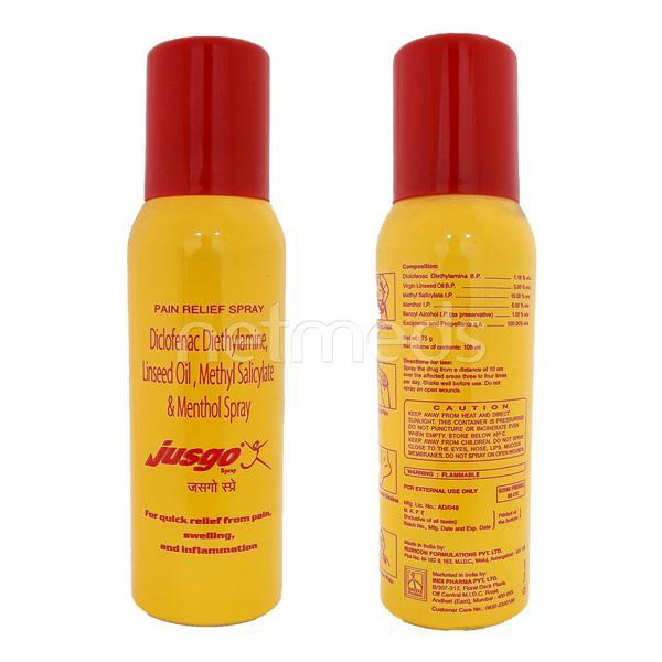 Jusgo Spray 75gm Price, Uses, Side effects, Substitutes | Netmeds