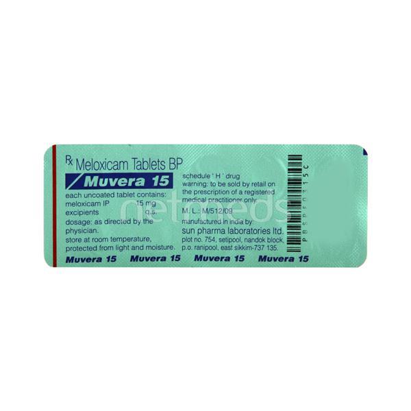 Muvera 15mg Tablet 10'S Price, Uses, Side effects, Substitutes | Netmeds