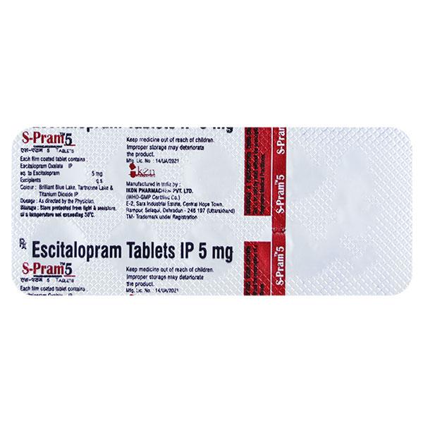 S PRAM 5 Tablet 10's : Price, Uses, Side Effects | Netmeds