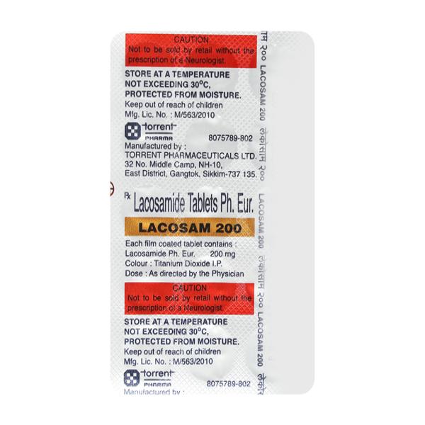 Buy LACOSAM 200mg Tablet 15's Online at Upto 25% OFF | Netmeds