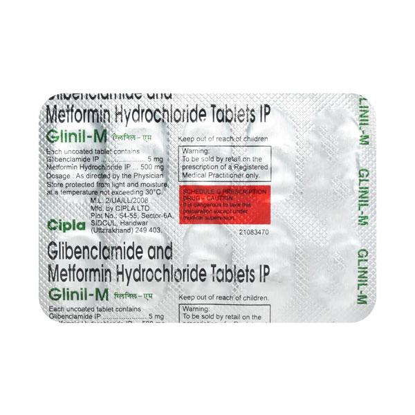 Glinil M Tablet 10'S : Price, Uses, Side Effects | Netmeds