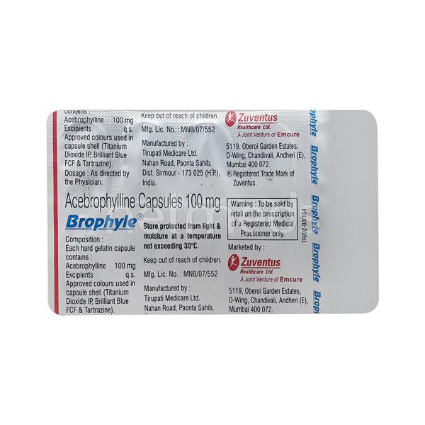 Brophyle 100mg Capsule 10'S Price, Uses, Side effects, Substitutes ...