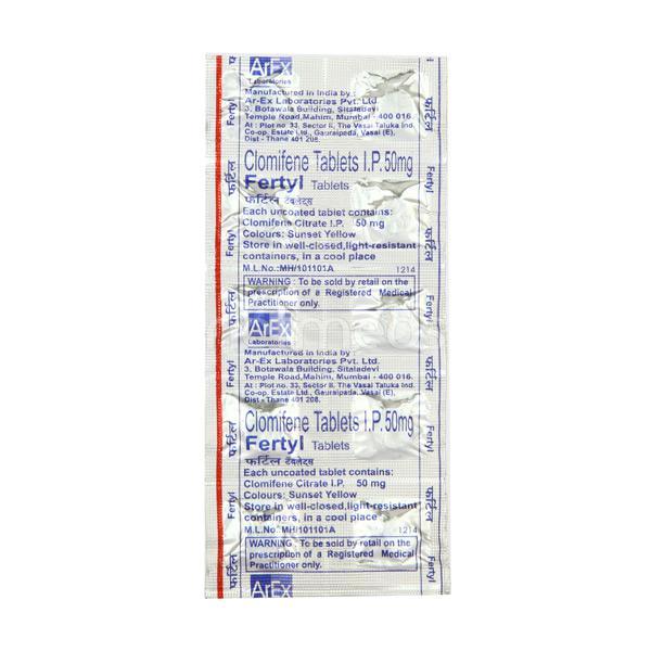 Fertyl 50mg Tablet 10'S - Price, Uses, Side Effects | Netmeds