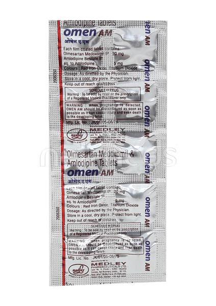 Omen AM 20mg Tablet 10'S : Price, Uses, Side Effects | Netmeds