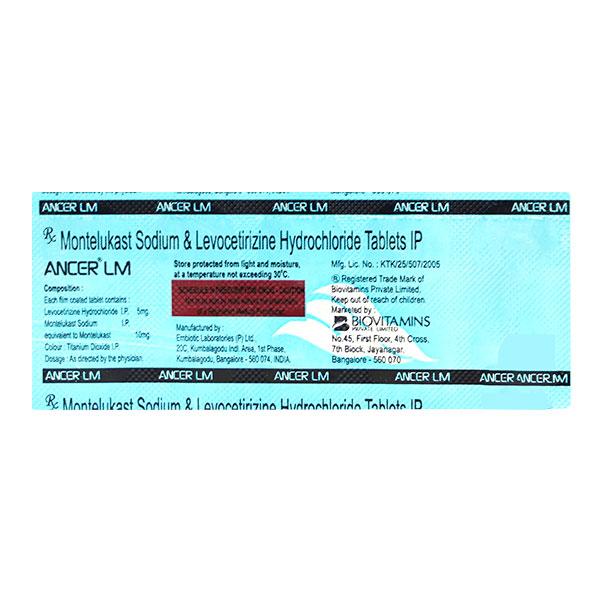 Ancer LM Tablet 10'S Price, Uses, Side effects, Substitutes | Netmeds