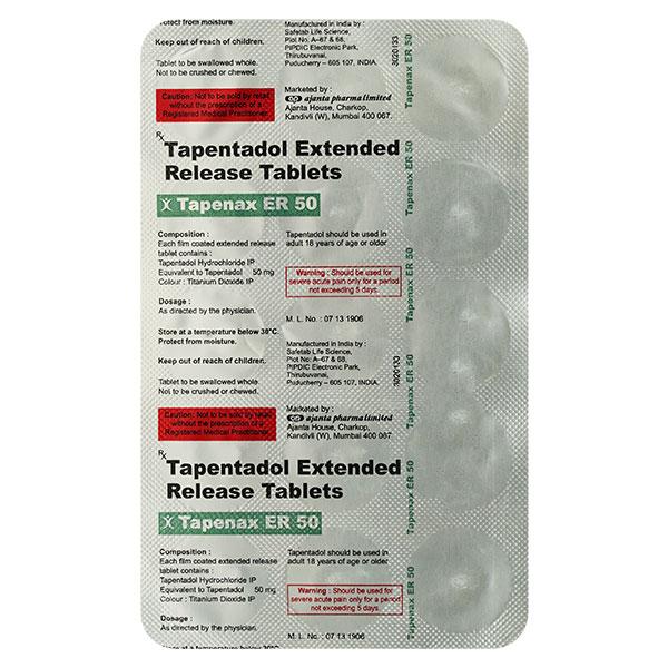 TAPENEX ER 50 Tablet 15's - Price, Uses, Side Effects, and Substitutes ...