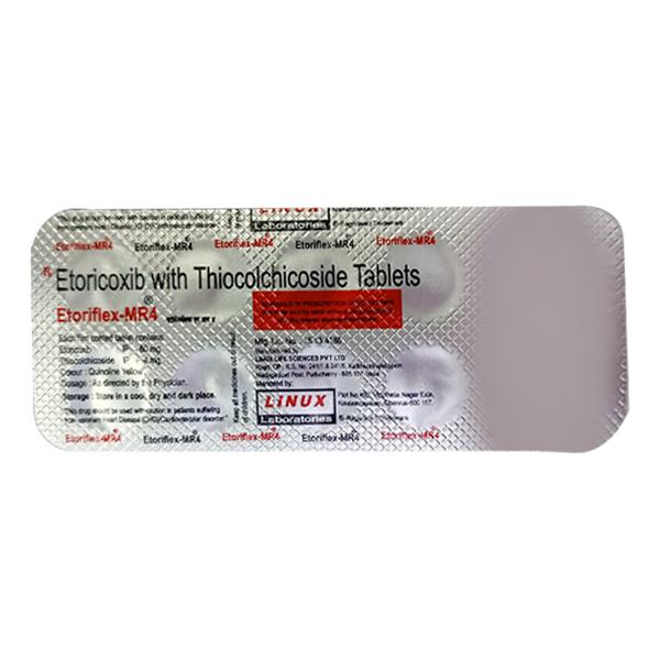 Buy Etoriflex MR 4mg Tablet 10'S Online at Upto 25% OFF | Netmeds