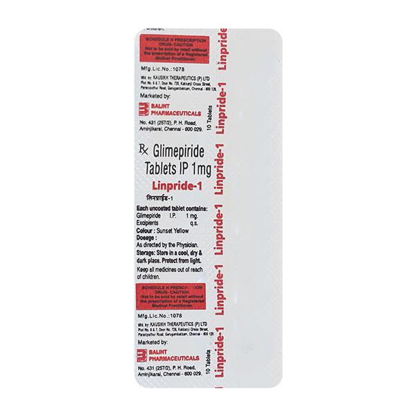 Linpride 1Mg Tablet 10's : Price, Uses, Side Effects | Netmeds