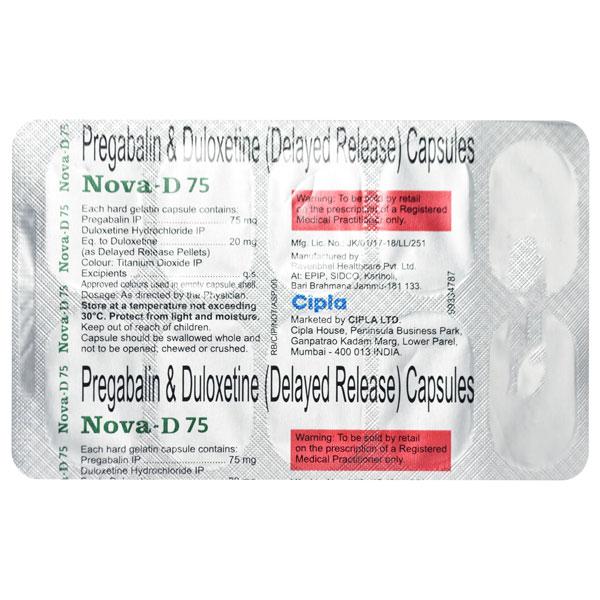 Buy NOVA D 75 Capsule 10's Online at Upto 25% OFF | Netmeds