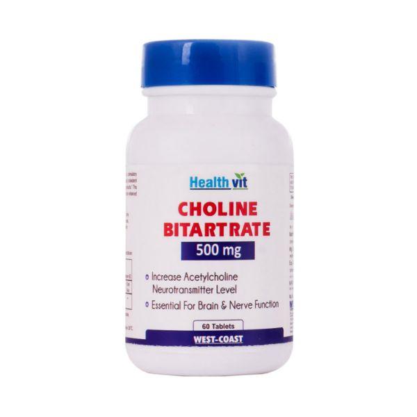 Buy Healthvit Choline Bitartrate - Tablets 60's Online at Best Price ...