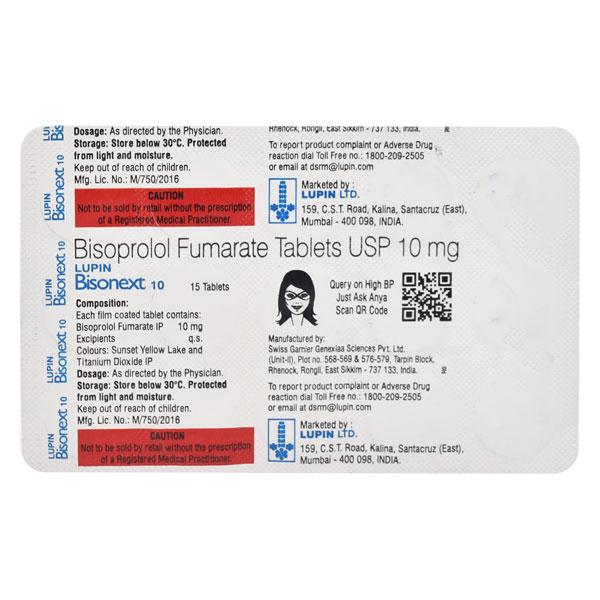 BISONEXT 10 Tablet 15's Price, Uses, Side effects, Substitutes | Netmeds