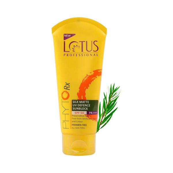 Buy Lotus Professional Phytorx Silk Matte Uv Defence Sunblock Spf 50 Pa ...