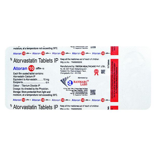 Buy ATORAN 10mg Tablet 10's Online at Upto 25% OFF | Netmeds