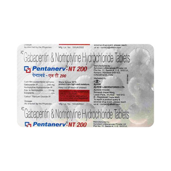 Buy PENTANERV NT 200 Tablet 15's Online | Netmeds
