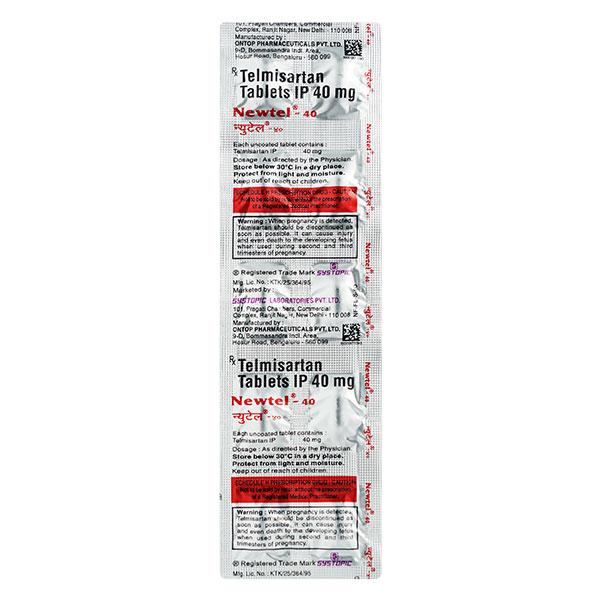 Newtel 40mg Tablet 10'S : Price, Uses, Side Effects | Netmeds