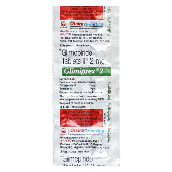 Glimiprex 2mg Tablet 10'S : Price, Uses, Side Effects | Netmeds
