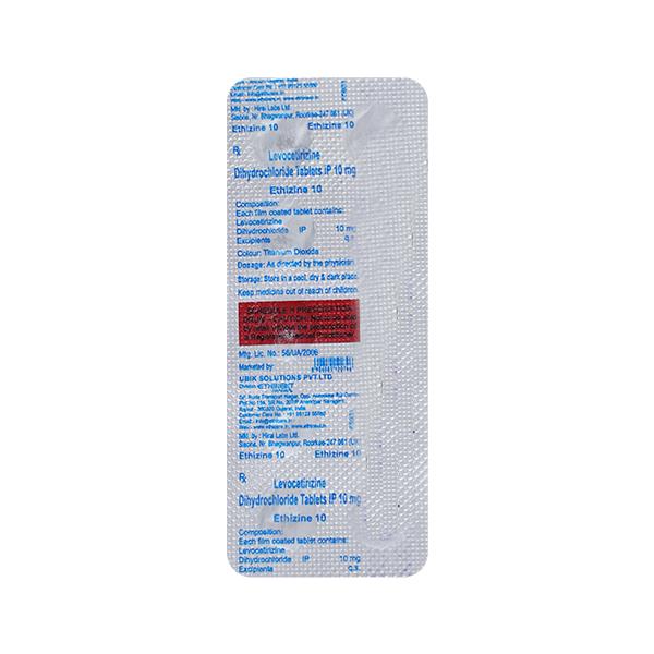 Buy ETHIZINE 10 Tablet 10's Online at Upto 25% OFF | Netmeds