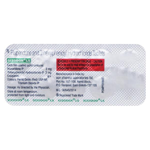 Sizodon LS Tablet 10'S Price, Uses, Side effects, Substitutes | Netmeds